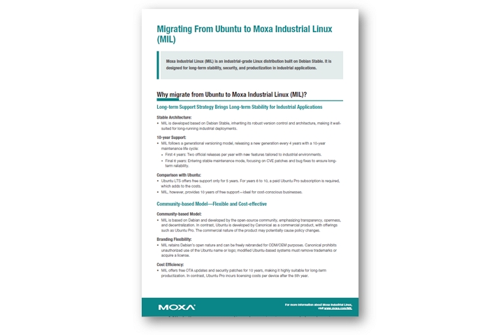 Migrating From Ubuntu to Moxa Industrial Linux (MIL) | Moxa